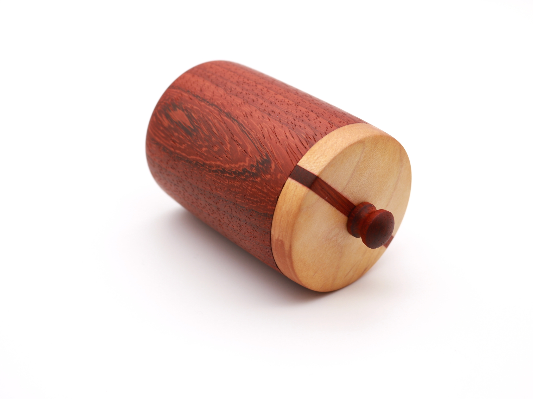 Wooden Trinket Box from Padauk & Maple - Etto Woodworking