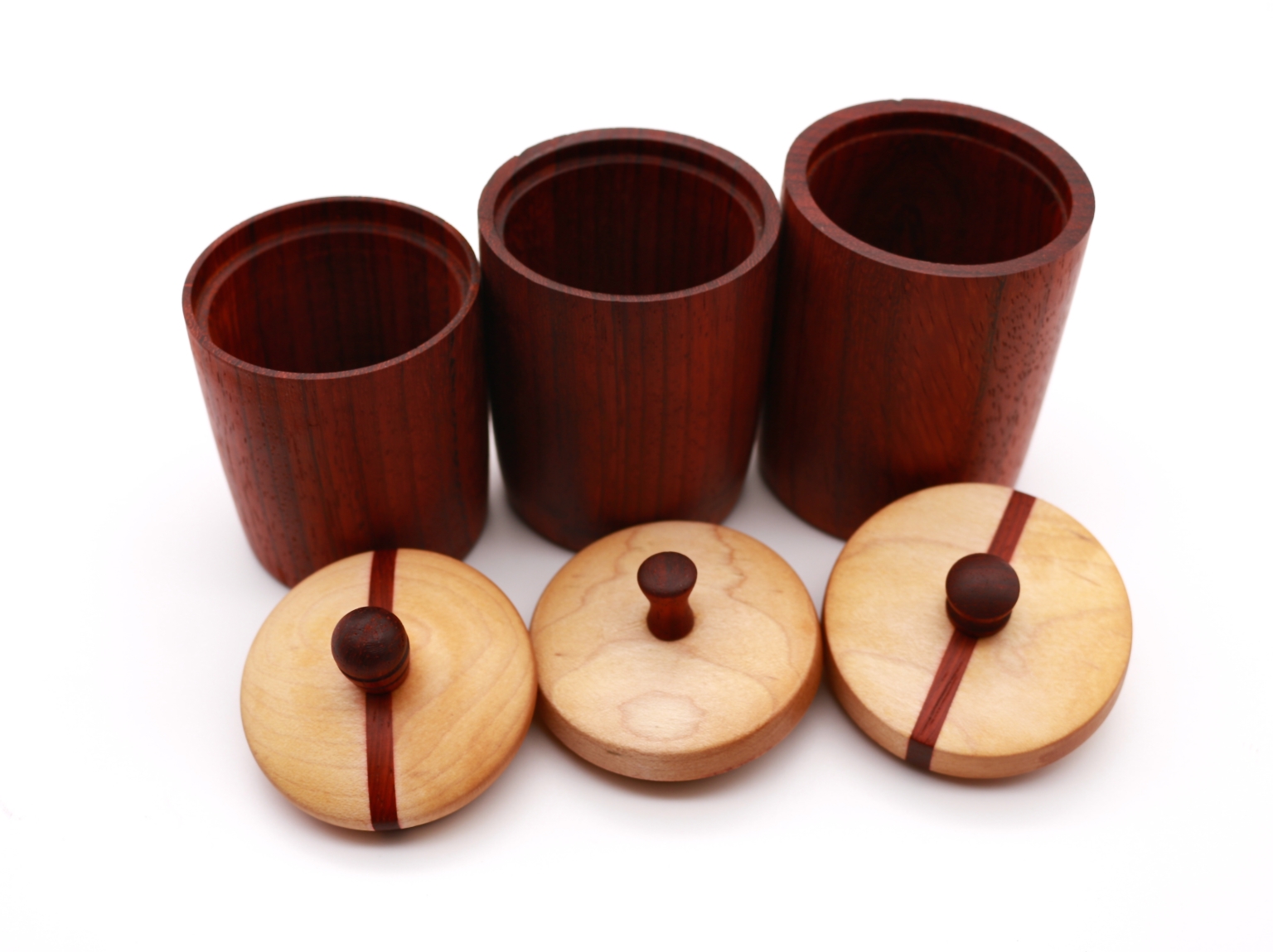 Wooden Trinket Box from Padauk & Maple - Etto Woodworking