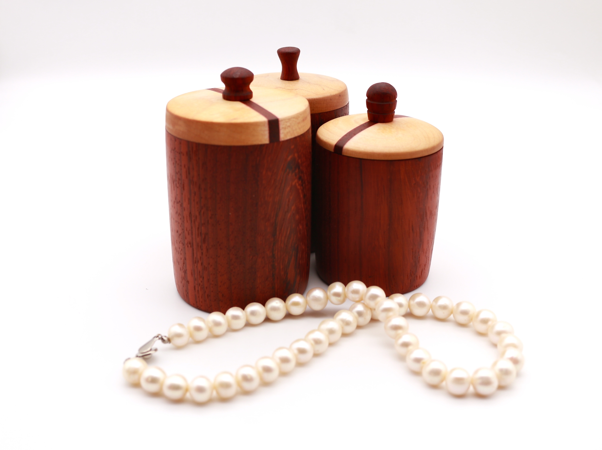 Wooden Trinket Box from Padauk & Maple - Etto Woodworking
